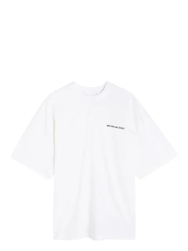 MKI MIYUKI ZOKU Uniform Logo-print Cotton T-shirt - White