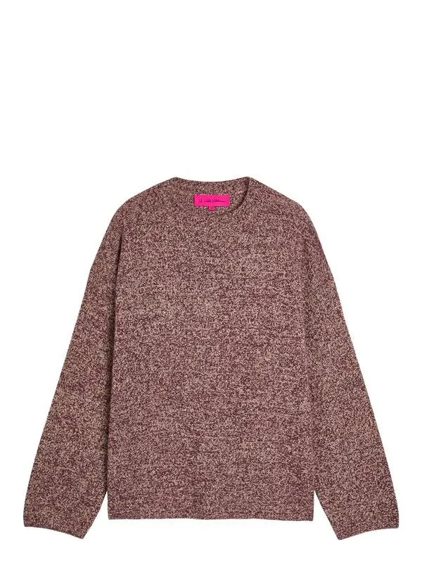 THE ELDER STATESMAN Melange Cashmere Jumper - Bordeaux
