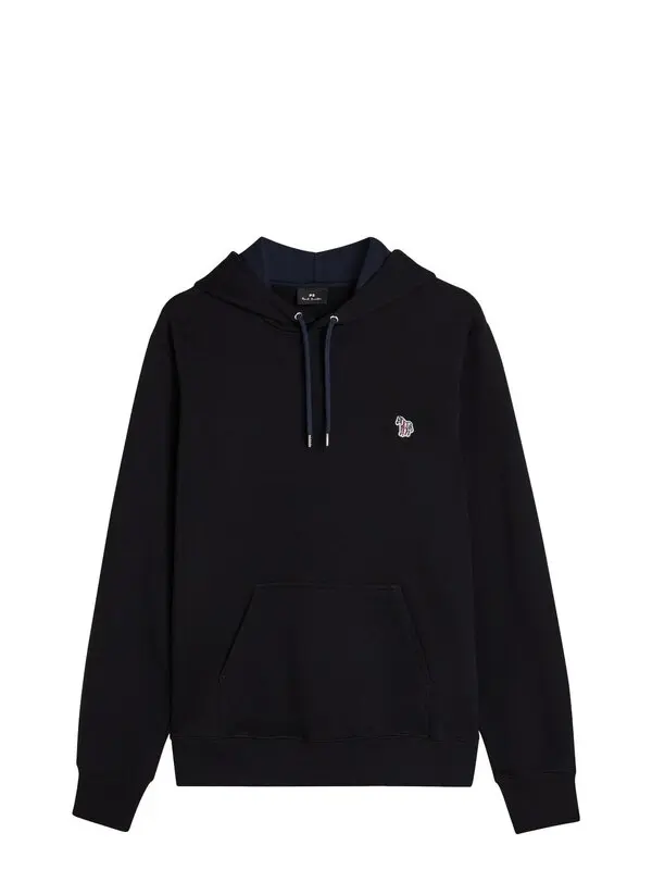 Paul Smith Appliquéd Hooded Cotton Sweatshirt - Black