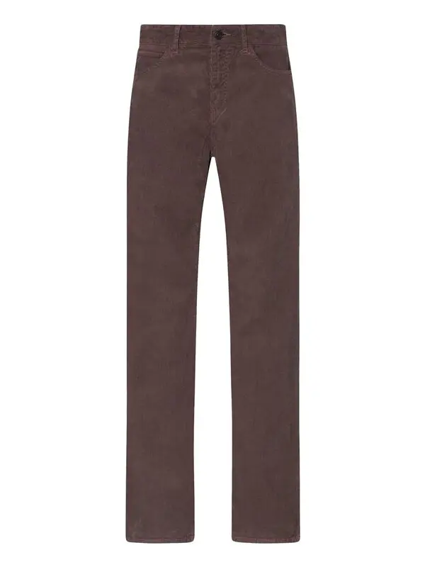 THE ROW Carlyl Corduroy Low-rise Trousers - Brown
