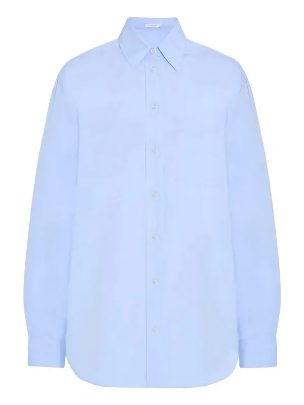 THE ROW Gavina Cotton Shirt - Blue