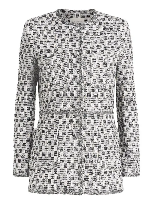 LIBEROWE Tweed Tailored Diya Jacket - Silver
