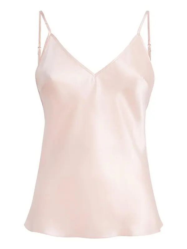 GILDA & PEARL Silk Taylor Cami Top - Pink