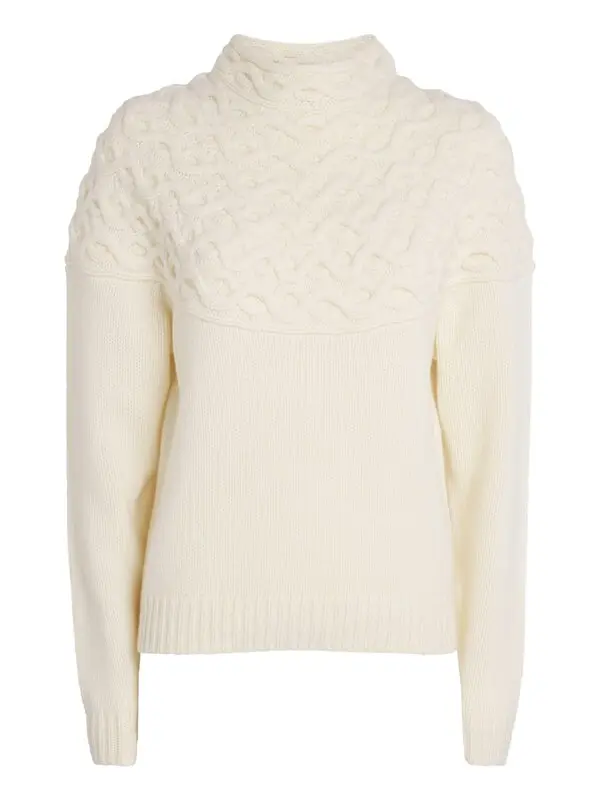 Theory Wool-cashmere Cable-knit Sweater - Ivory