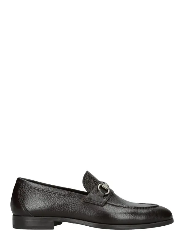Magnanni Leather Horsebit Loafers - Brown