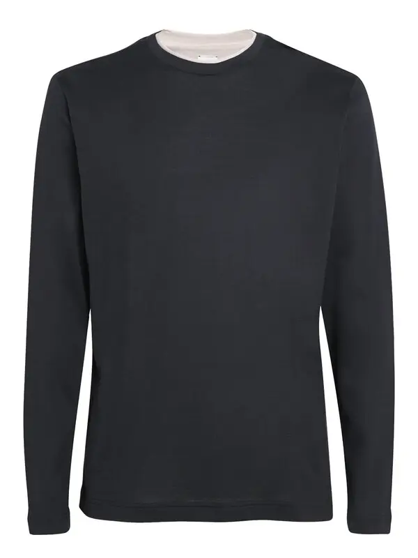 Eleventy Cotton Long-sleeve T-shirt - Black