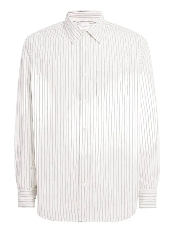 Norse Projects Cotton Stripe Shirt - White