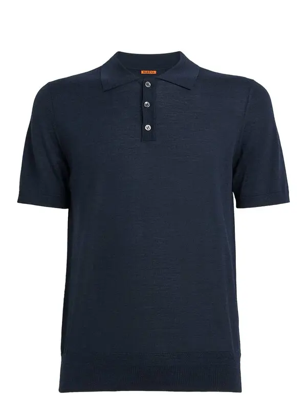 Barena Venezia Extrafine Merino Polo Shirt - Navy