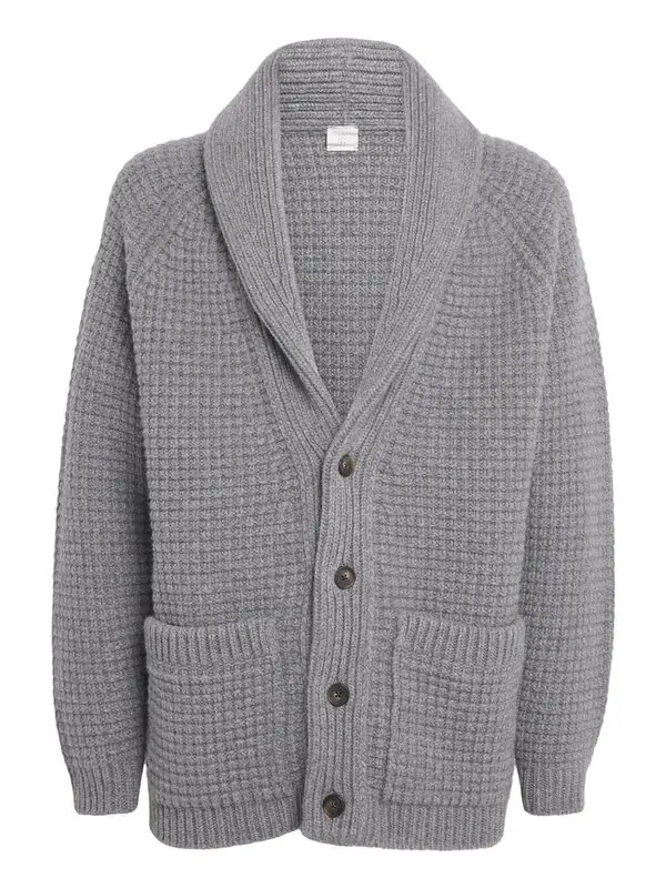 Eleventy Wool-cashmere Shawl Cardigan - Grey