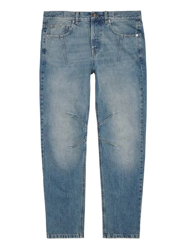 Eleventy Pleated Straight Leg Jeans - Blue