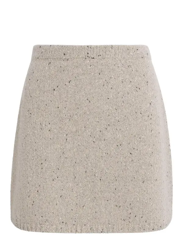 Theory Wool-blend Mini Skirt - Beige