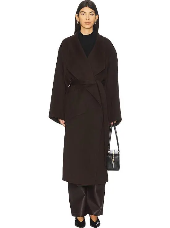 LAMARQUE Coreen Trench Coat - Dark Brown