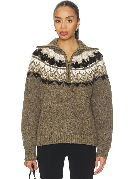 Joe's Jeans The Wells Fair Isle Pullover - Neutral Fair Isle