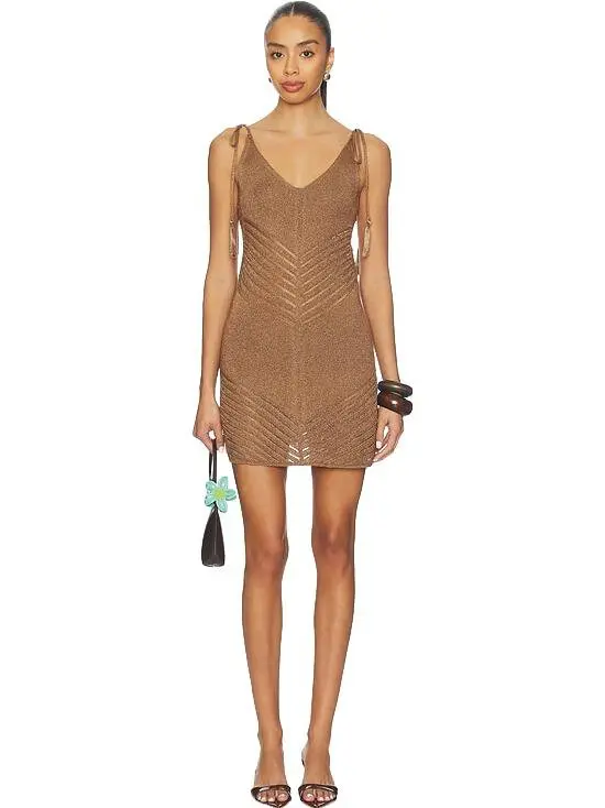 Devon Windsor Halle Mini Dress - Truffle