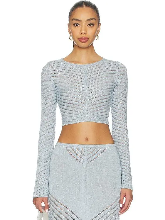 Devon Windsor Raya Metallic Top - Azure