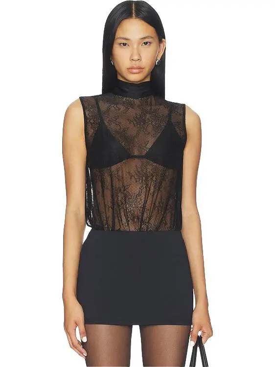 MORE TO COME Avia Tie Bodysuit - Black