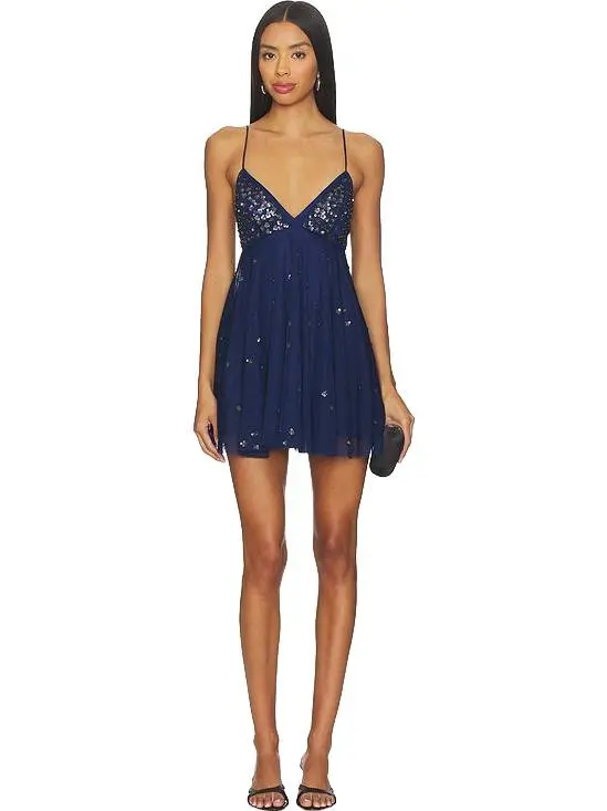 Free People Noel Shine Mini Dress - Cosmic Combo