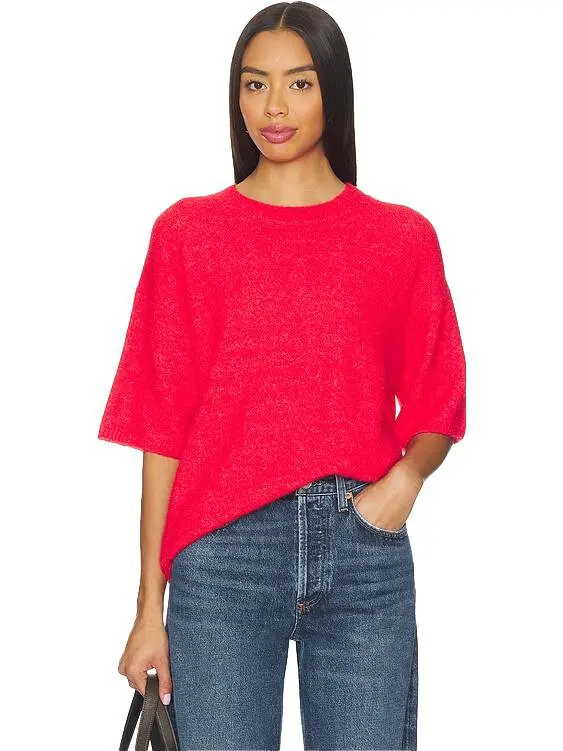 Free People Margot Sweater Tee - Cherry Pop Melange