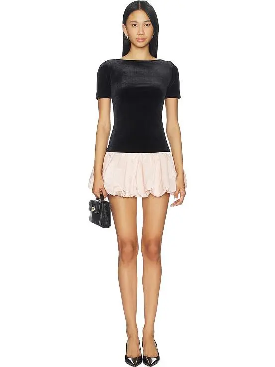 MAUDE CLUB Cosmo Dress - Black & Light Pink