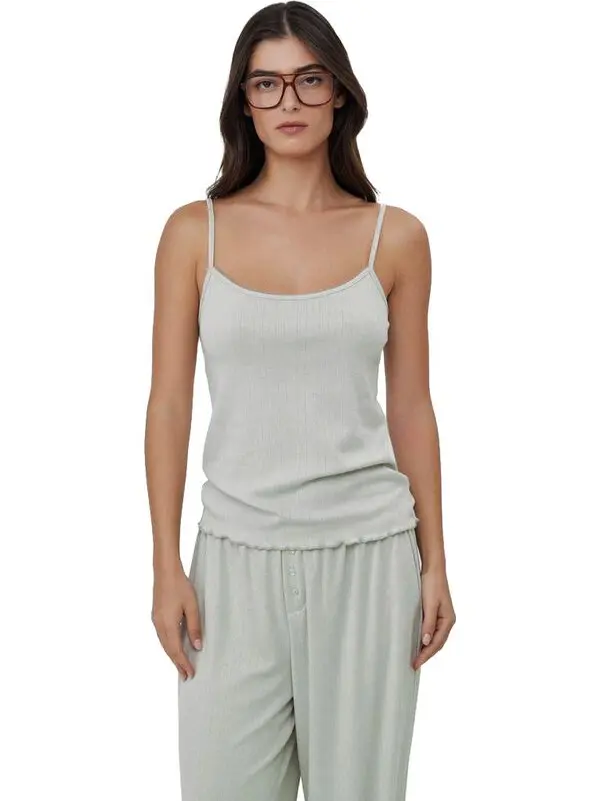 GOTTEX BEACH LIFE Daydream Pointelle Loungewear Tank Top - Light-green