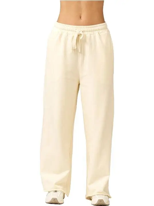 GOTTEX BEACH LIFE Wide Leg Sweatpants - Cream