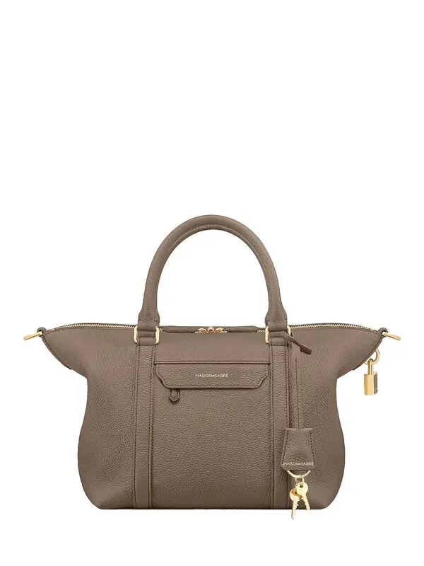 MAISON DE SABRE Small Leather Weekender - Cashmere Clay