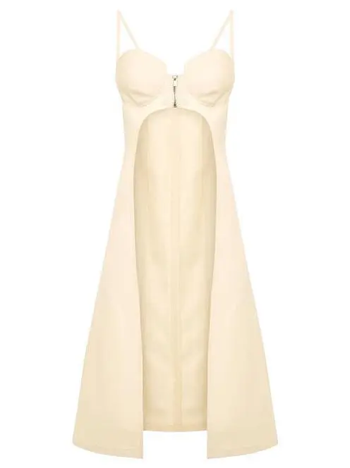 JENDUE Davidson Body Dress - Ecru