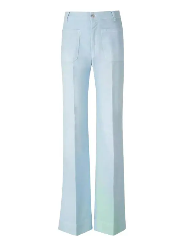 Victoria Beckham Patch-pocket Flared Jeans - Blue