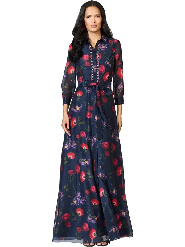 Sachin & Babi Embellished Addison Gown - Midnight Jardin