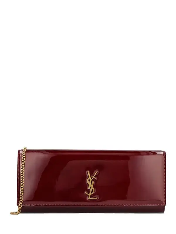 Saint Laurent Kate Clutch - Gloss Burgundy