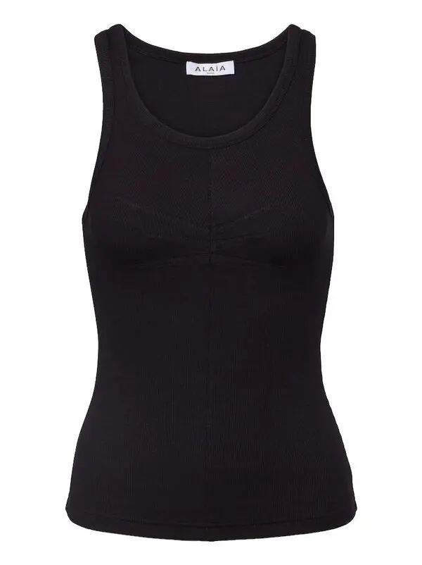 Alaïa Jersey Tank Top - Black