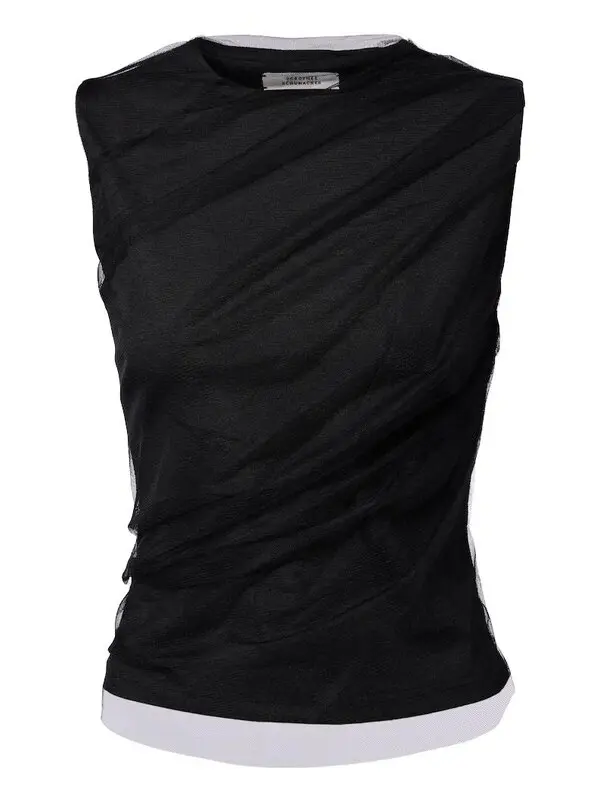 Dorothee Schumacher Draped Tulle Top - Black