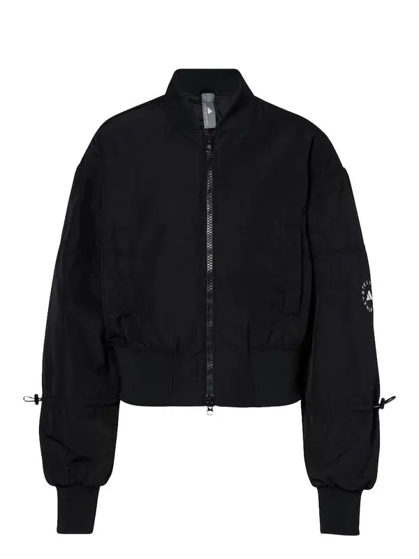 Adidas By Stella McCartney True Nature Cropped Bomber Jacket - Black