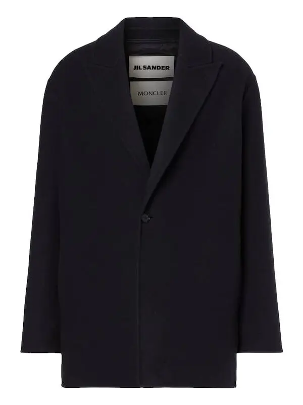Moncler Jil Sander Virgin Wool Coat - Blue