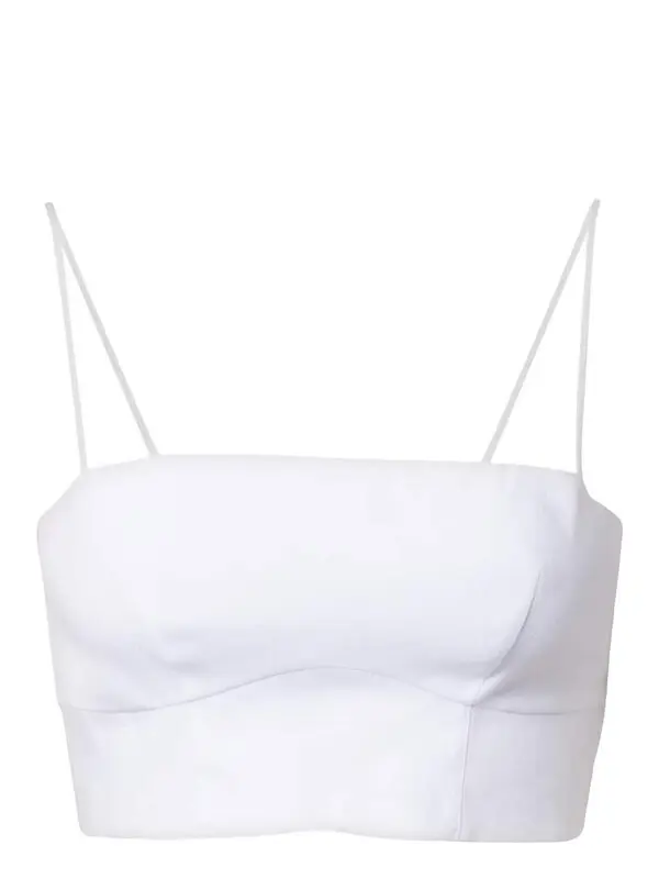 Gabriela Hearst Linen Crop Top - White