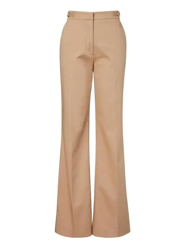 Gabriela Hearst Vesta Cotton Flared Pants - Beige