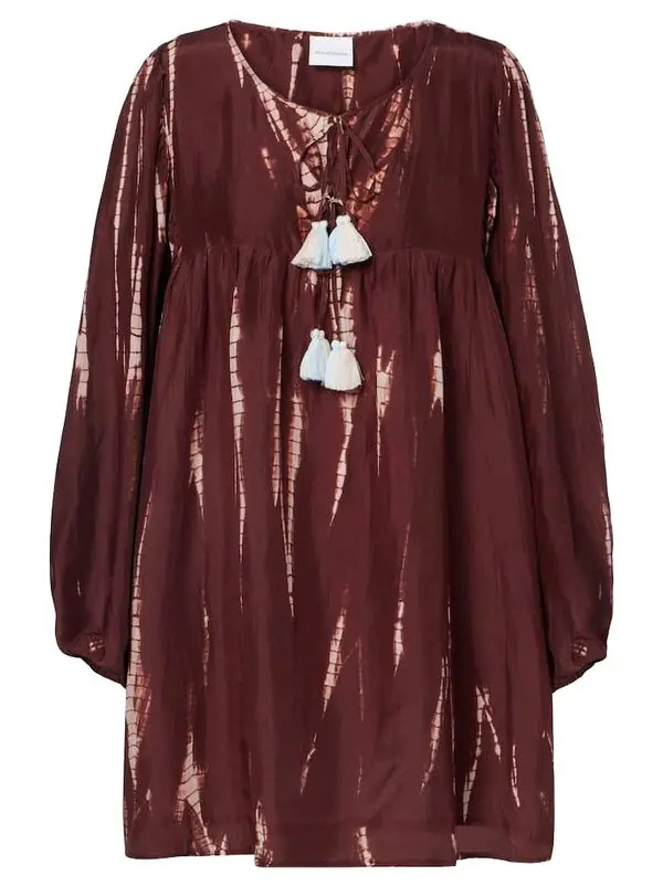 Anna Kosturova Hailey Tie-dye Mini Dress - Brown