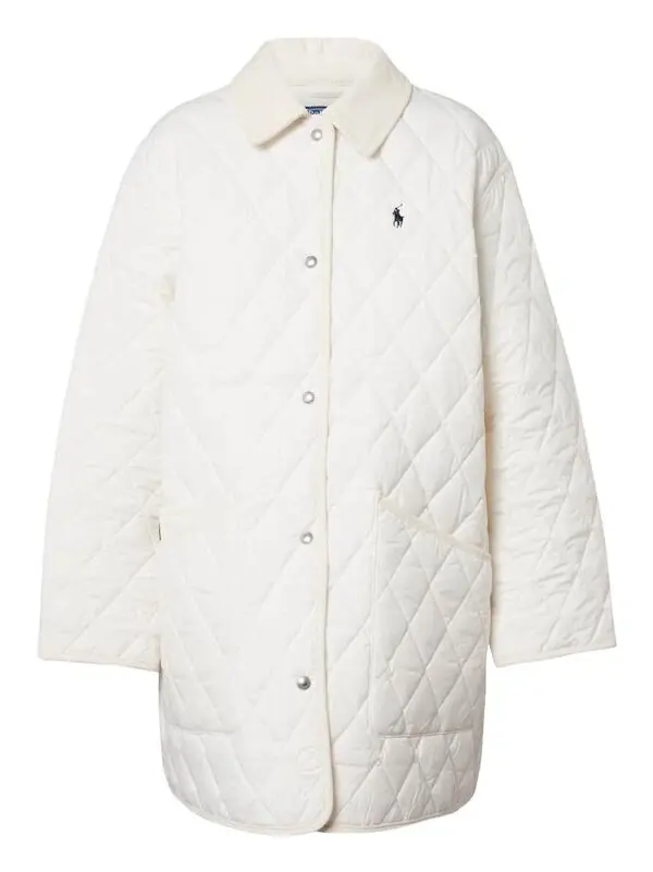 Ralph Lauren Logo Quilted Coat - White