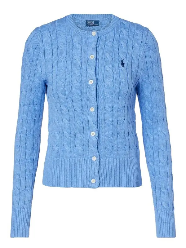 Polo Ralph Lauren Cable-knit Cotton Cardigan - Blue