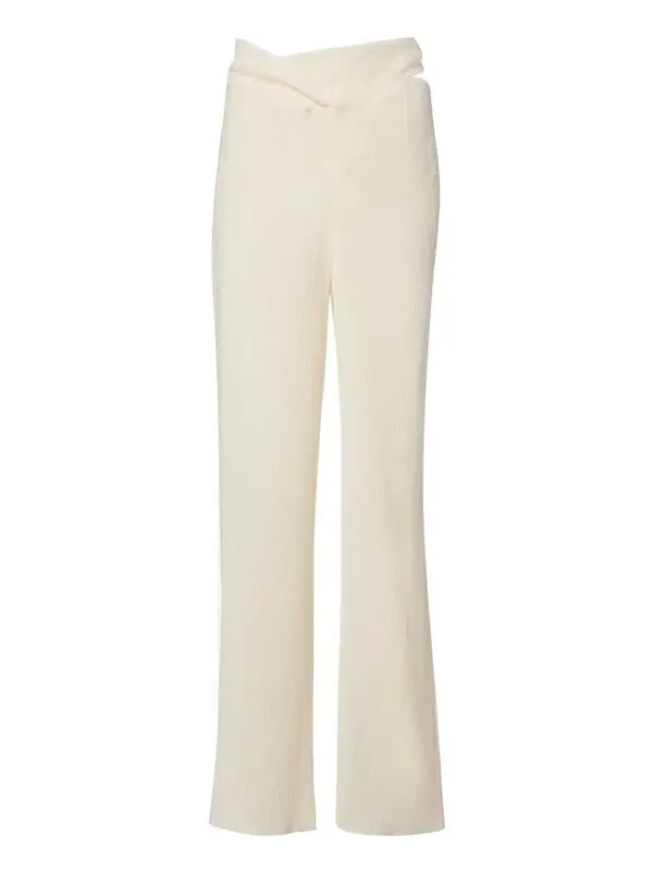 Magda Butrym High-rise Wide-leg Pants - White