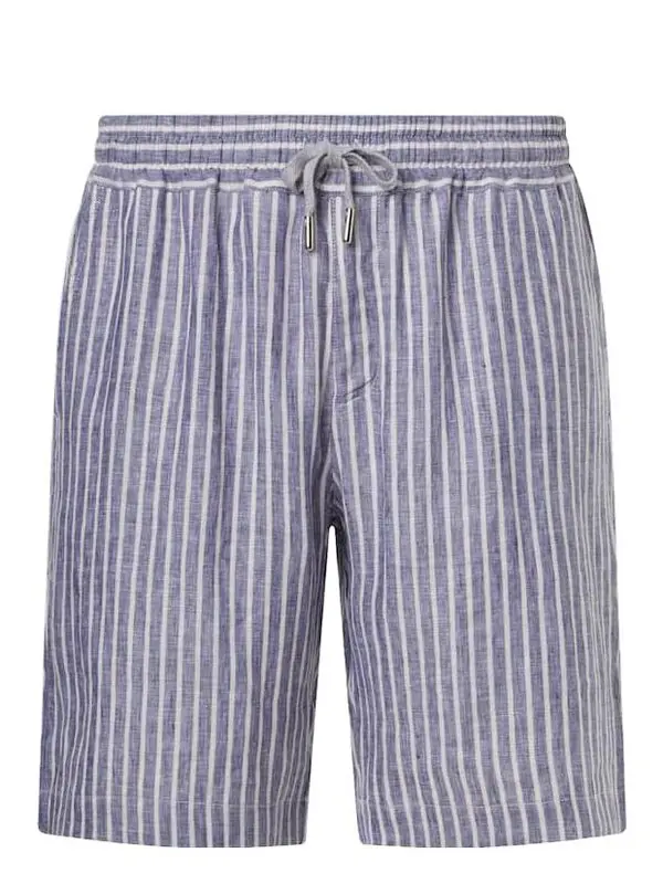 Fedeli Alfa Striped Bermuda Shorts - Blue