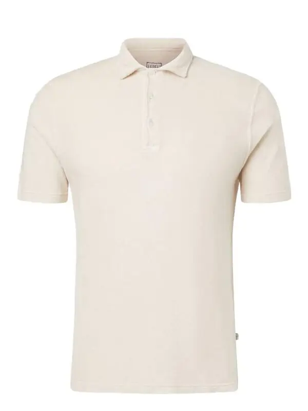 Fedeli Mondial Cotton Terry Polo Shirt - Beige
