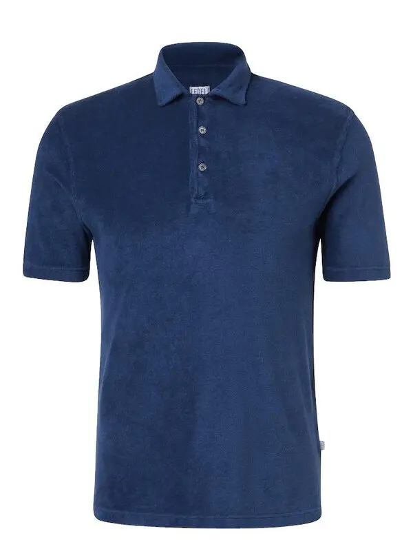 Fedeli Mondial Cotton Terry Polo Shirt - Blue