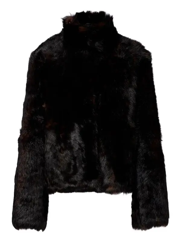 TOTEME Silky Shearling Jacket - Brown