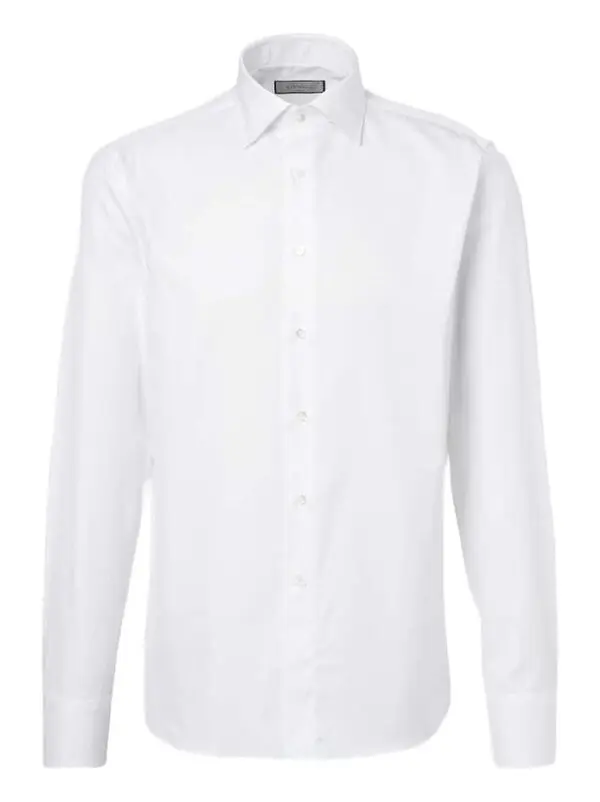 Canali Cotton Poplin Shirt - White