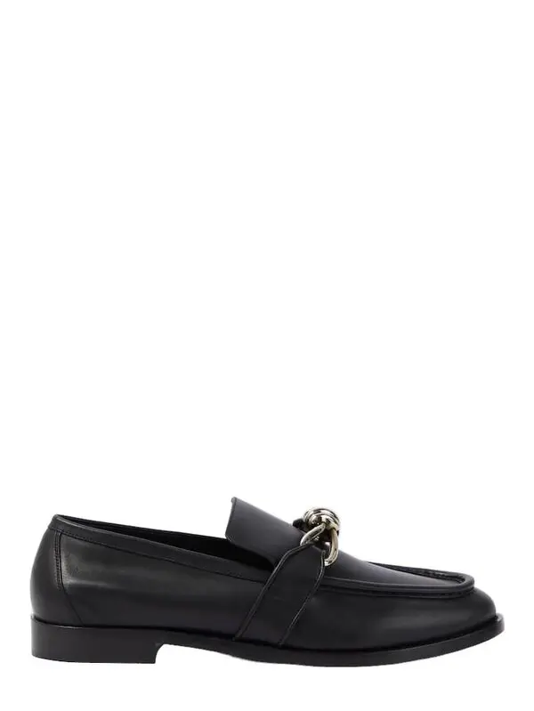 Bottega Veneta Astaire Knot Leather Loafers - Black