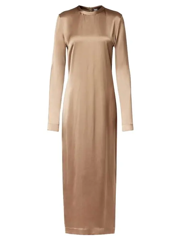 TOTÊME Satin Maxi Dress - Beige