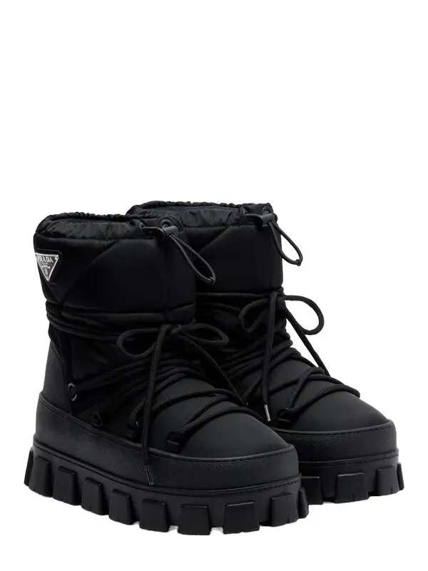 Prada Re-nylon Gabardine Snow Boots - Black