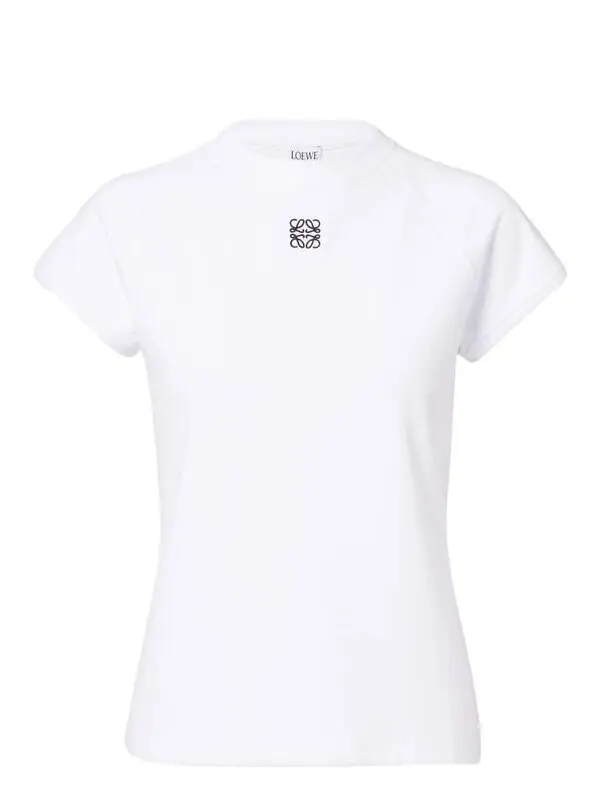 Loewe Anagram Cotton-blend T-shirt - White