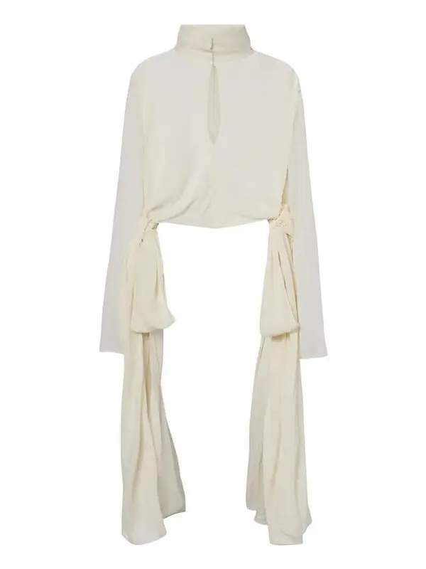 Alaïa Semi-sheer Blouse - White